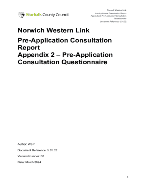 Fillable Online Norwich Western Link - Application Form Redacted Fax ...