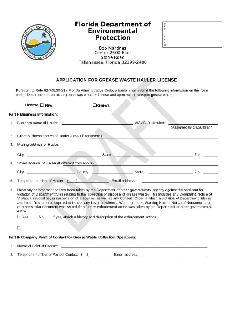 Grease Waste Removal and Disposal Rulemaking Doc Template | pdfFiller