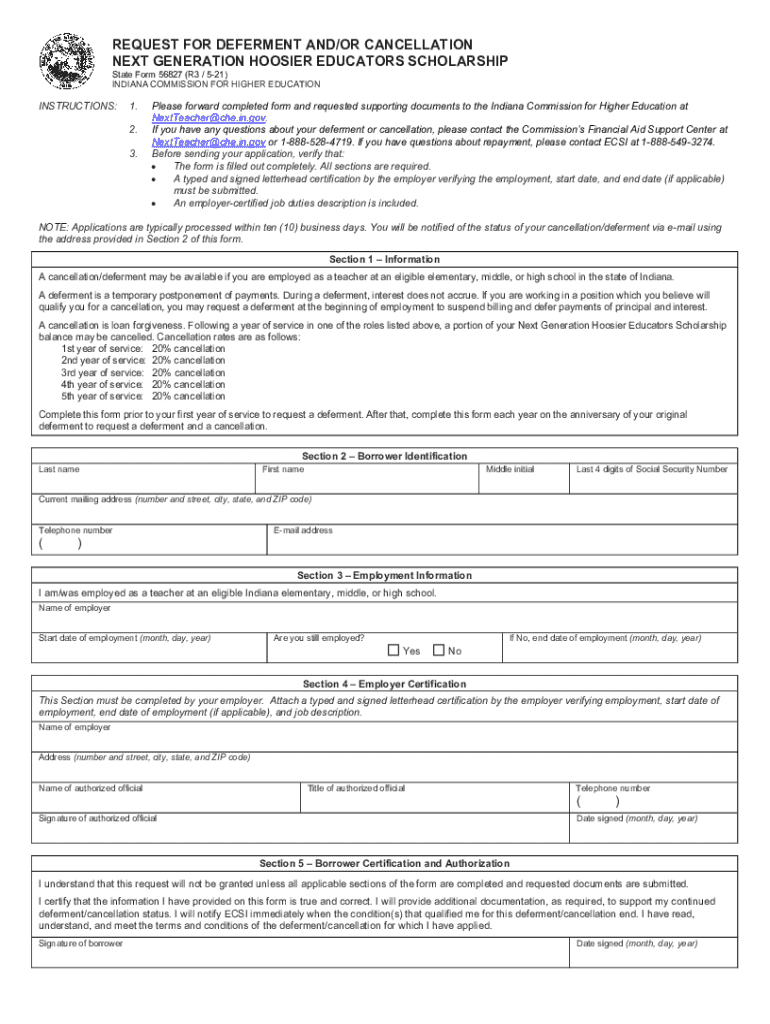 Fillable Online REQUEST FOR DEFERMENT AND/OR CANCELLATION ... Fax Email ...
