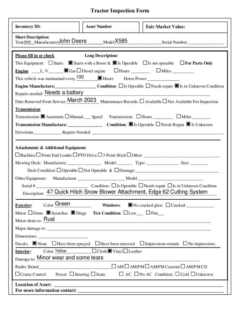 Fillable Online Service Inspection Checklist Fax Email Print - pdfFiller