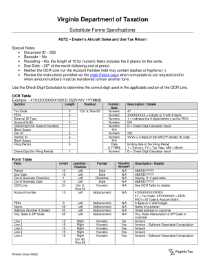 Fillable Online Form AST-2 Dealer's Aircraft Sales and Use Tax Return ...