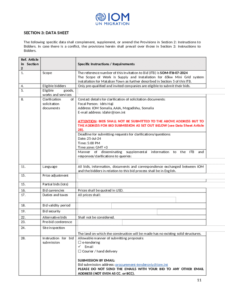 INVITATION TO BID (ITB) Maintenance Work At Wadi Seer ... Doc Template ...