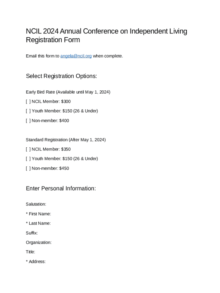 2024-Annual-Conference-Registration-. ... Doc Template | pdfFiller