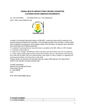 GHS-ERC-CONTINUING-REVIEW-- ... Doc Template | pdfFiller