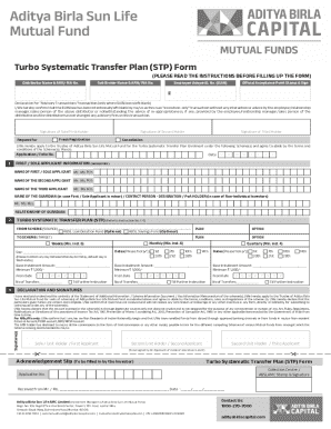 Fillable Online Turbo Systematic Transfer Plan (STP) Form Fax Email ...