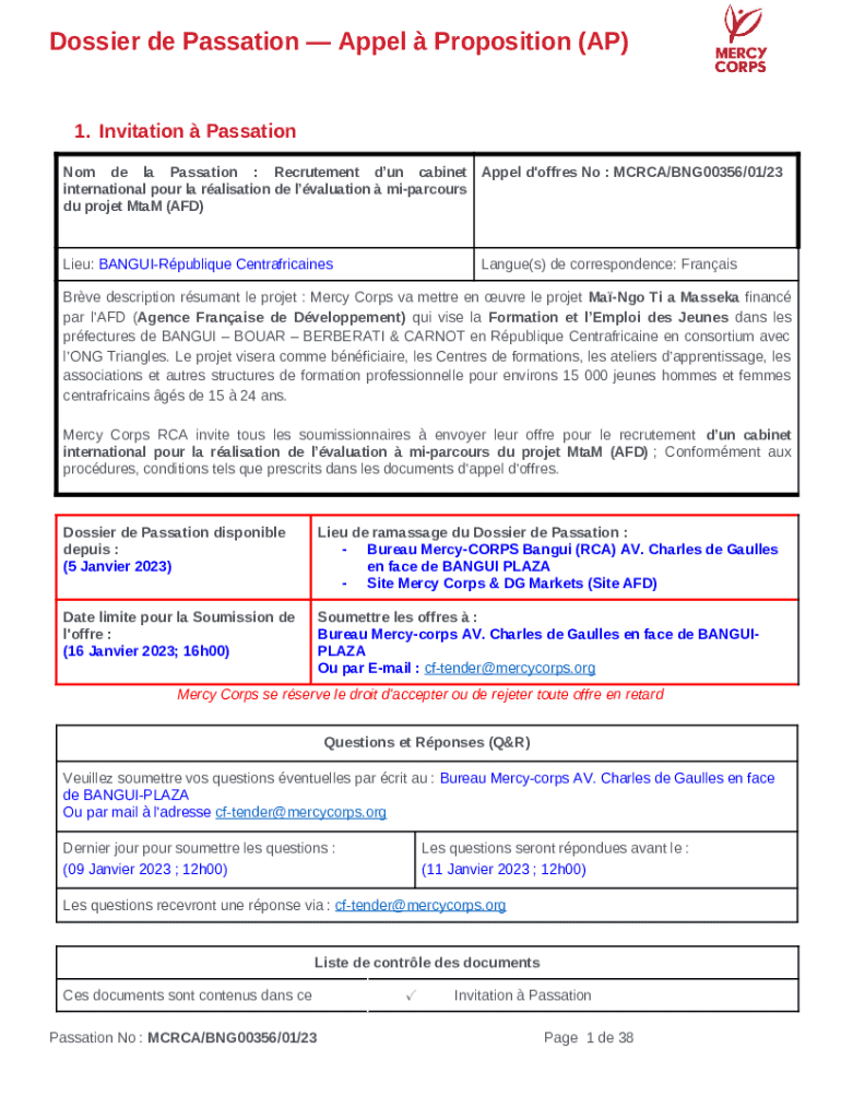 Invitation Passation Doc Template | pdfFiller