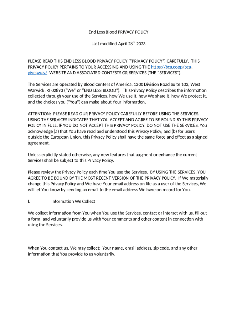 Types of Donations / Blood Products Doc Template | pdfFiller