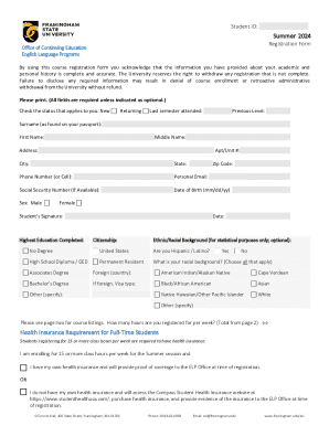 Fillable Online Student ID and Login Information - Harvard Summer School Fax Email Print - pdfFiller