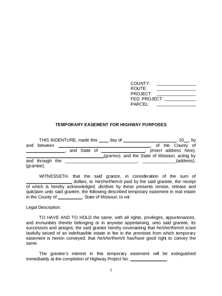 DEED OF EASEMENT THIS INDENTURE, made this - epg modot Doc Template ...