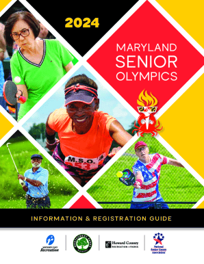 Fillable Online Maryland Senior Olympics - Baltimore City Recreation ...