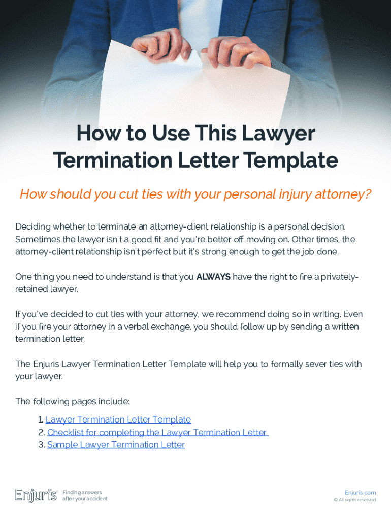 Fillable Online Lawyer Termination Letter Template Fax Email Print ...
