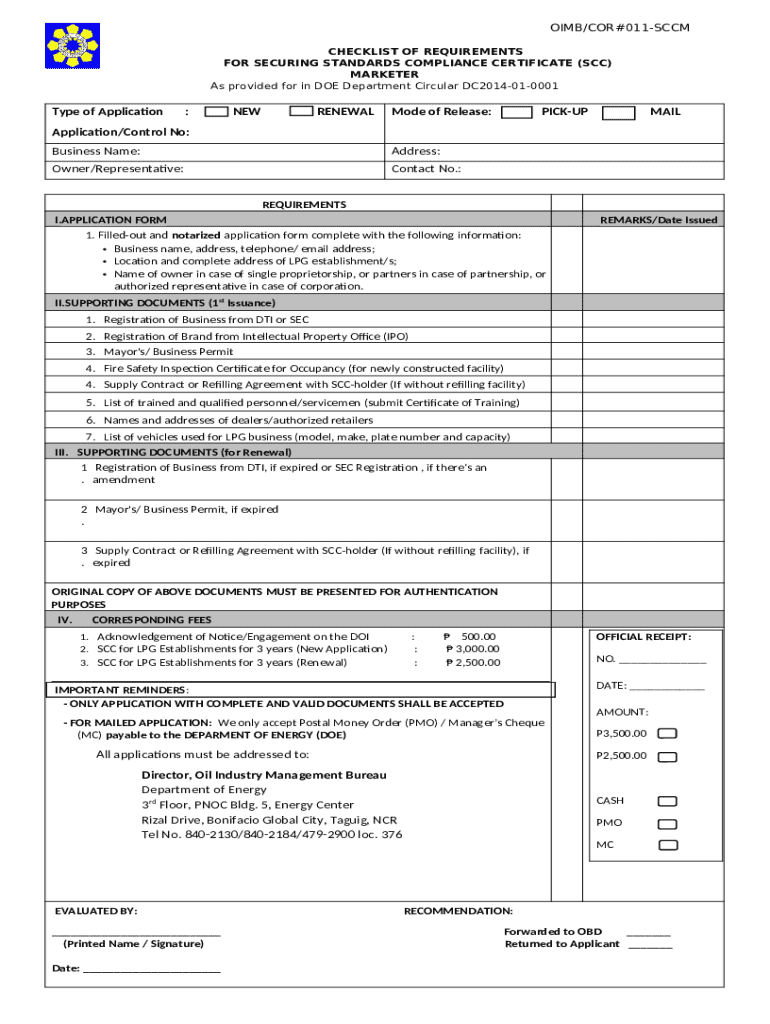 Securing Standards Compliance Certificate (SCC) for ... Doc Template | pdfFiller
