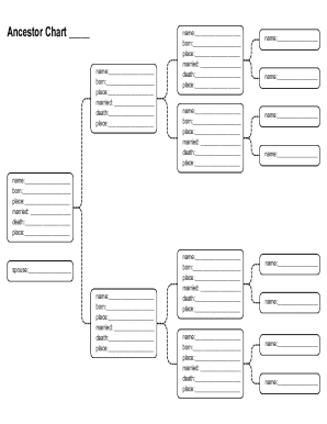 Fillable Online Five-Generation Ancestor Chart #1 on this ... Fax Email Print - pdfFiller