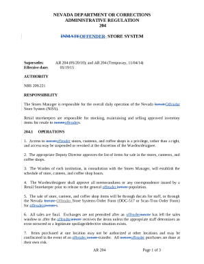 nevada department of corrections - administrative regulation - doc nv ...