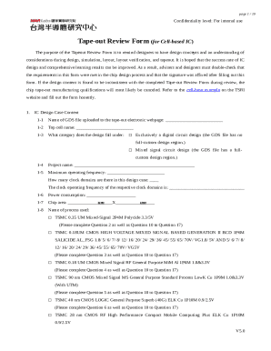 Tape-out Review (for Cell-based IC) Doc Template | pdfFiller
