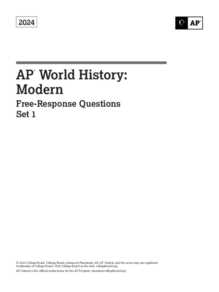 Fillable Online AP World History: Modern Exam Questions - AP Central ...