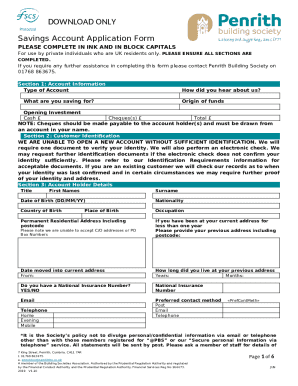 Basic Bank Account application Doc Template | pdfFiller