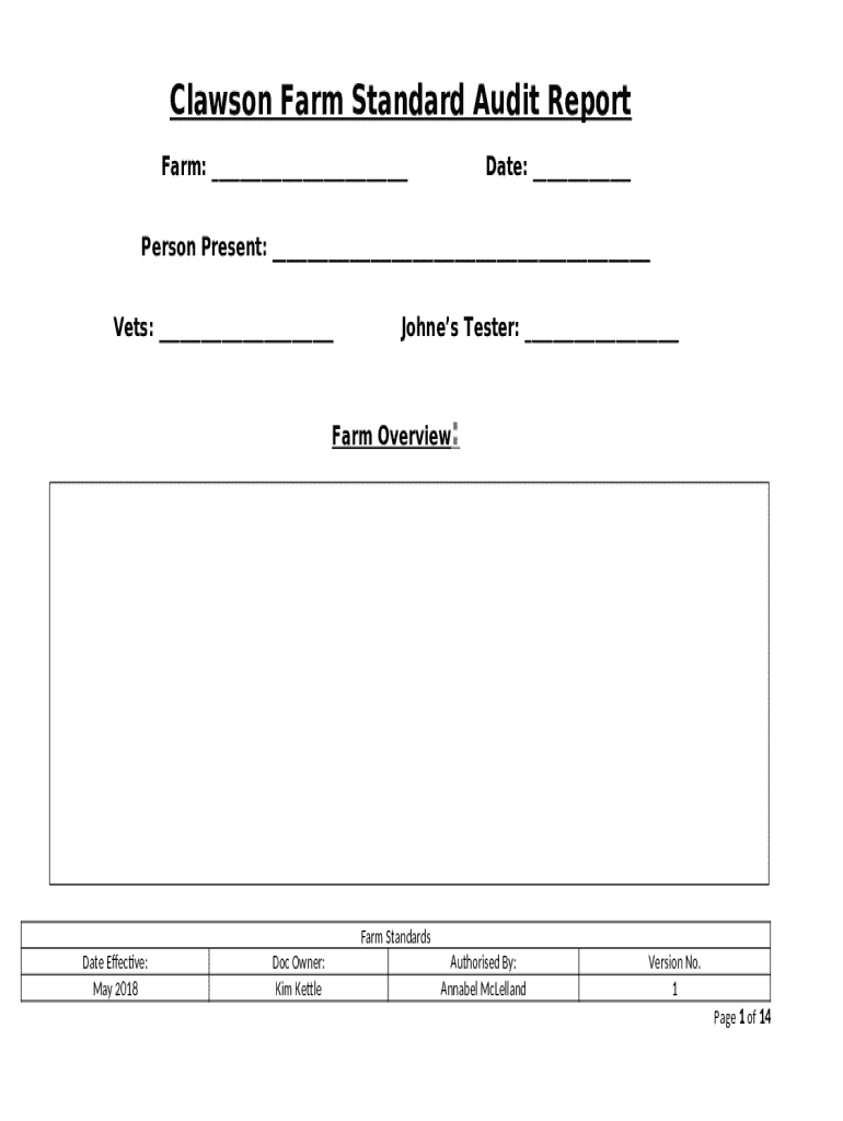 What is a Farm Audit? Types and Best Practices Doc Template | pdfFiller