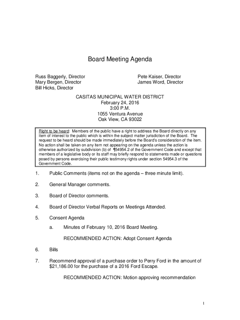 Fillable Online Recommend approval of a purchase order to Perry Ford in ...
