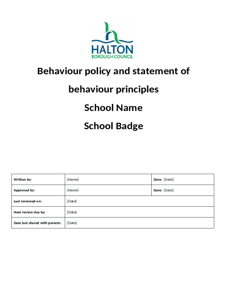 Shaftesbury Abbey C of E Primary School Behaviour policy ... Doc ...