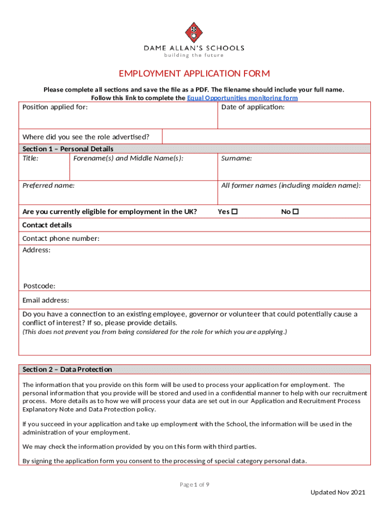 Dame Allan's Sixth Doc Template | pdfFiller