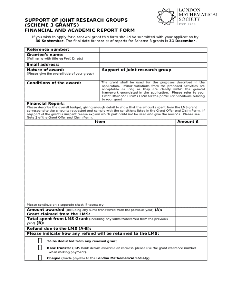 Scheme 3 Mid Term report Doc Template | pdfFiller
