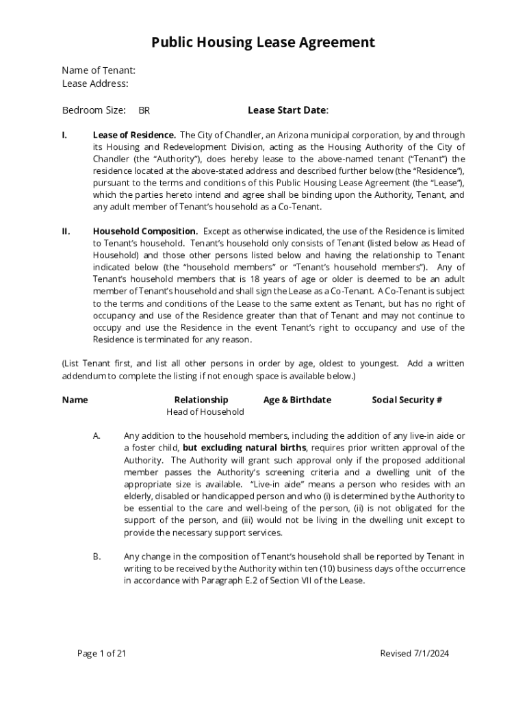 Fillable Online Fillable Online PDF Public Housing Lease Agreement Fax ...