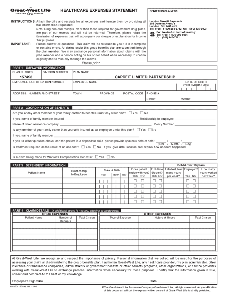 Fillable Online Fillable Online HEALTHCARE EXPENSES STATEMENT SEND ...