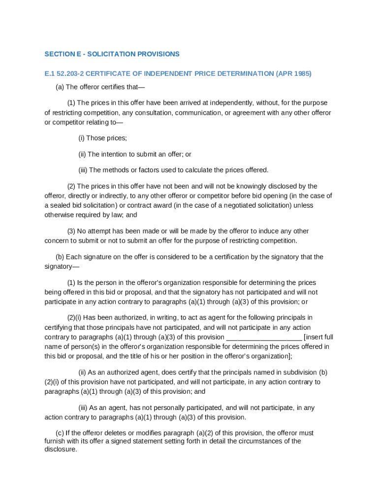 Five Things You Should Know: The FAR's Certificate of ... Doc Template ...