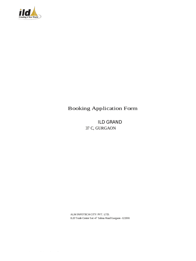 Online Booking Application ILD GRAND 37 C ... Doc Template | pdfFiller