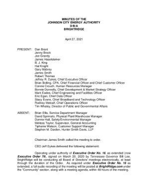 Fillable Online PRESENT: Dan Brant Fax Email Print - pdfFiller