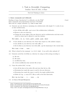 Fillable Online 1. Task in Scientific Computing Fax Email Print - pdfFiller