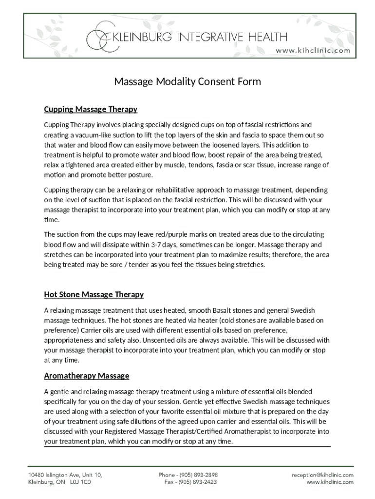 Cupping Therapy - Consent and Release Doc Template | pdfFiller