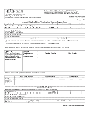 Fillable Online Account Details Addition Modification Form-converted Fax Email Print - pdfFiller