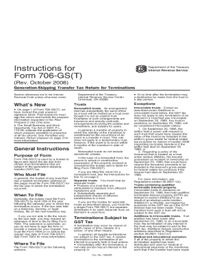 Fillable Online Generation Skipping Transfer Tax Return For ...