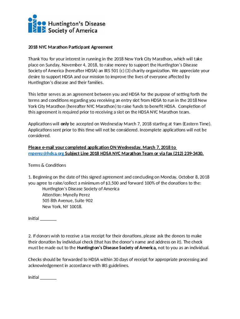New York City Marathon Doc Template | pdfFiller