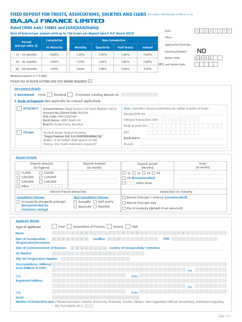 Fillable Online ICICI HF FD Non Individual Form Fax Email Print - pdfFiller