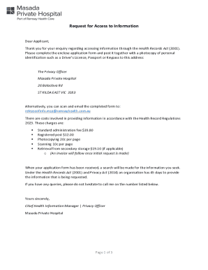 Fillable Online Application for Access to Health Records (SAR Form) Fax ...