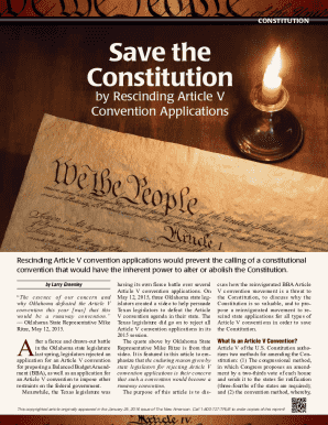 Fillable Online Save the Constitution Fax Email Print - pdfFiller