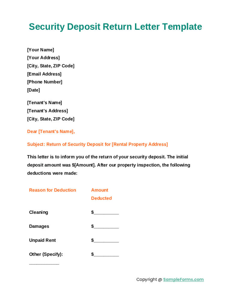 11 Sample Letters to Tenants from Landlords Doc Template | pdfFiller