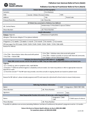 Fillable Online Community-Based Palliative Care Referral Form Fax Email ...