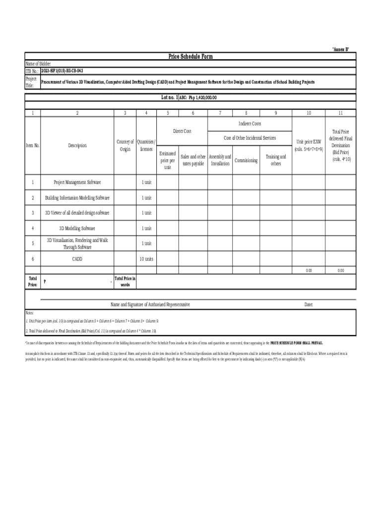 Fillable Online Procurement of Various 3D Visualization, Computer Aided ...