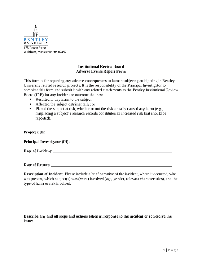 Adverse Events Report . Oct 2019.docx - cloudfront.net Doc Template ...