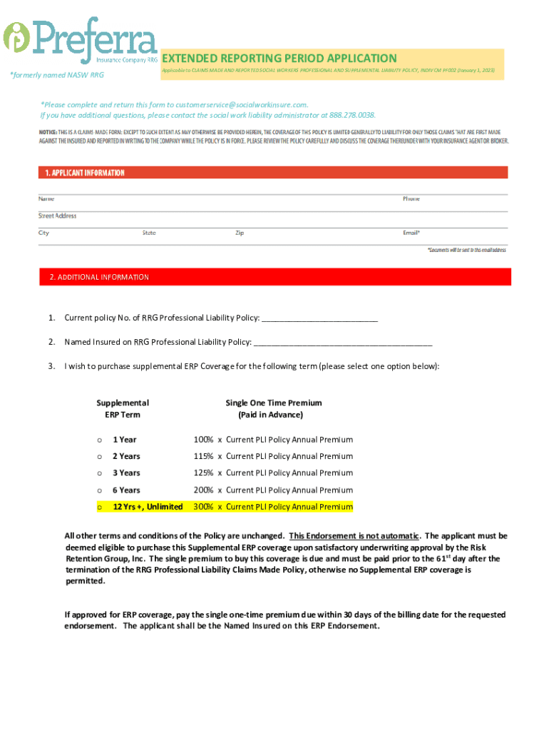 Fillable Online Claims Made Policies & The Extended Reporting Period Fax Email Print - pdfFiller