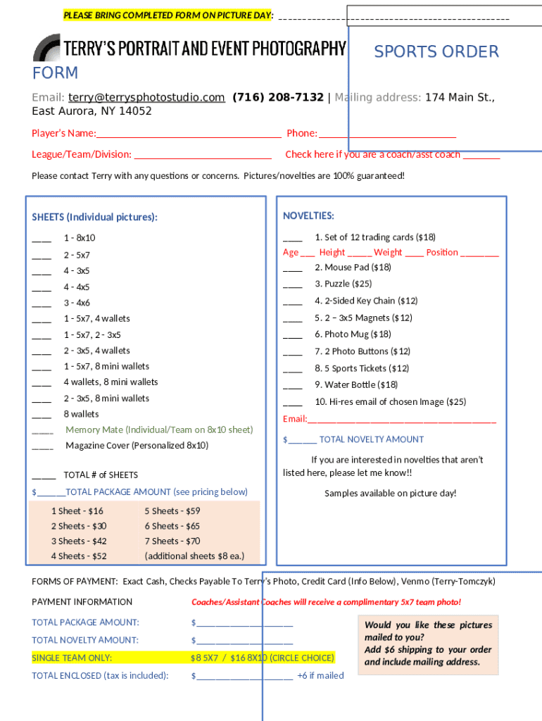 sports order .docx - cloudfront.net Doc Template | pdfFiller