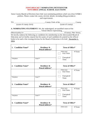 Annual School Elections Candidate Petition Deadline ... Doc Template ...