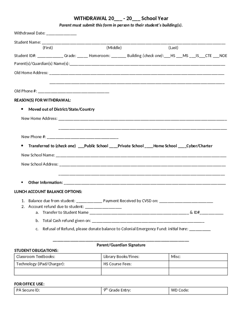 WITHDRAWAL 20 Doc Template | pdfFiller