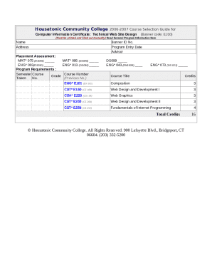 Computer Ination Systems Certificate: Web Development ... Doc Template | pdfFiller