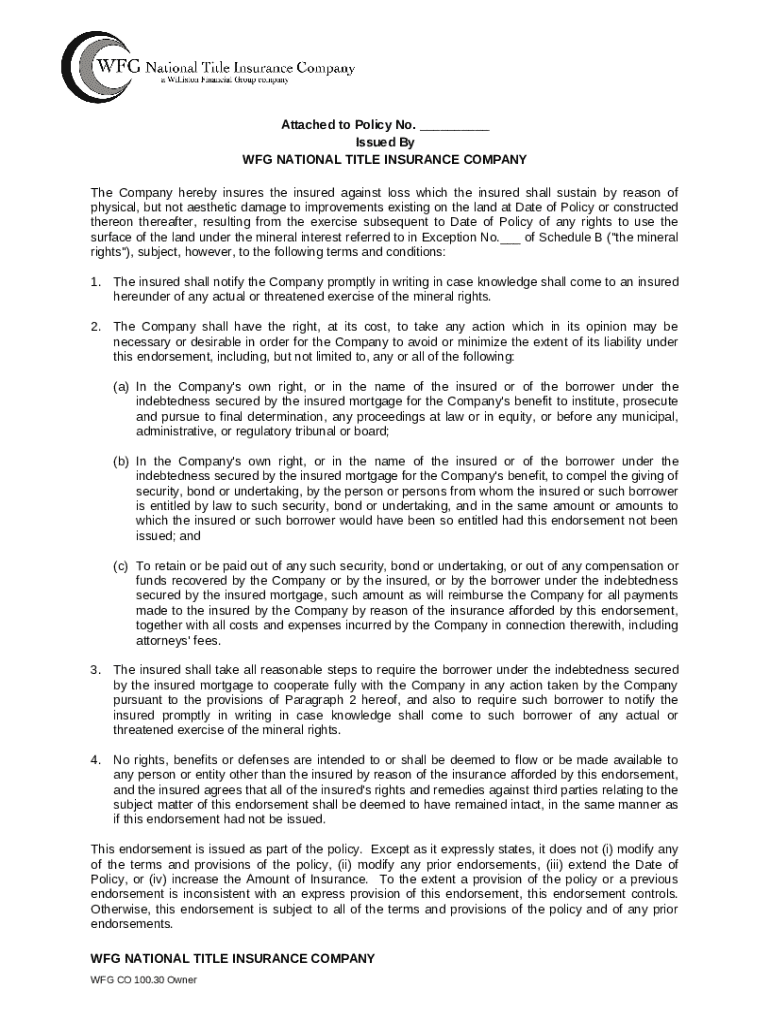 Title Insurance Policy Sample Doc Template | pdfFiller