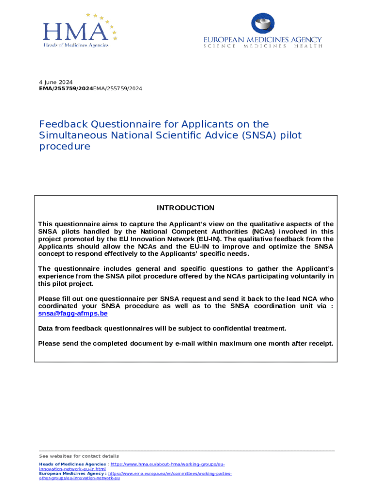 5. SNSA Application for SNSA and pre-CTA Advice Doc Template | pdfFiller